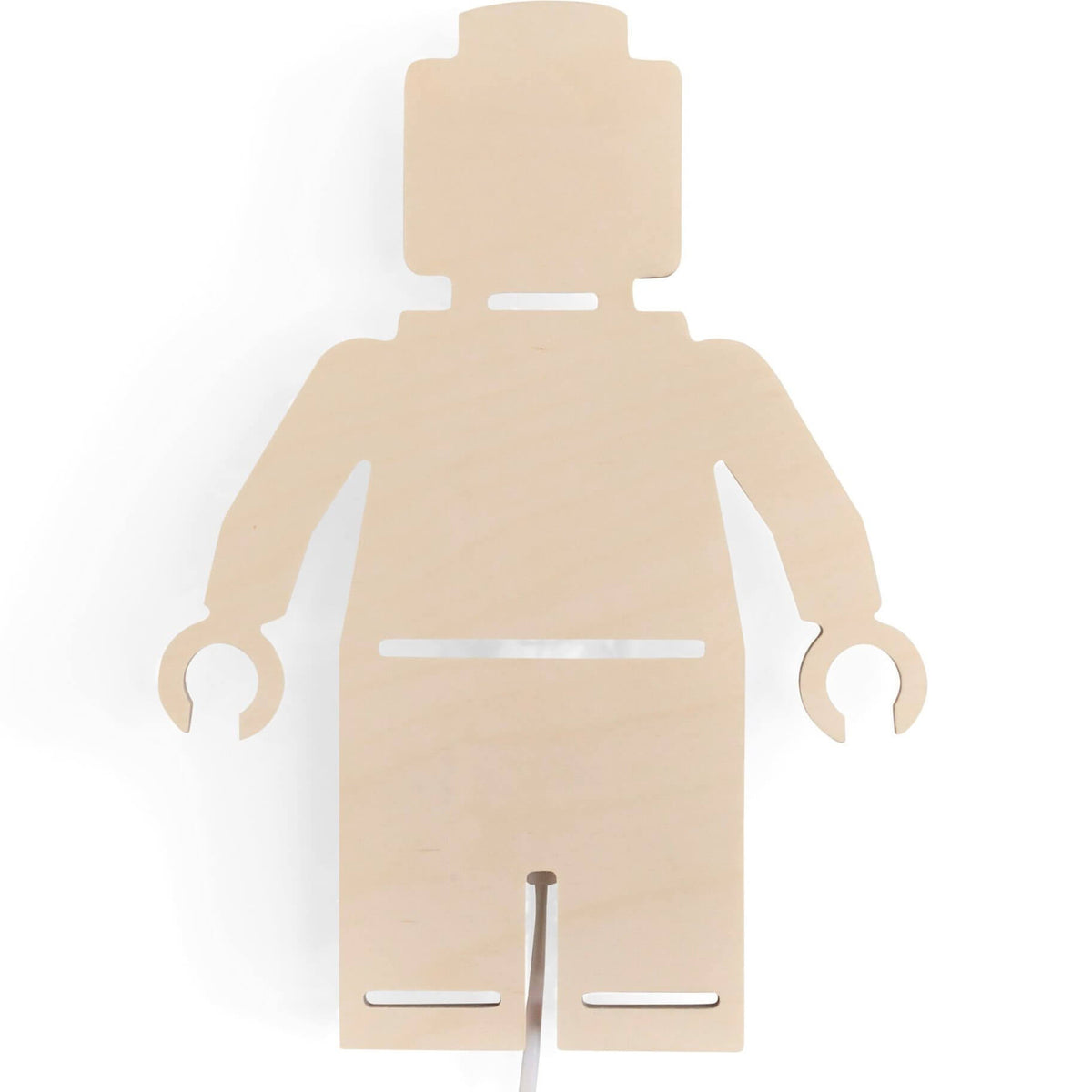 Houten wandlamp kinderkamer | Poppetje - blank – toddie.nl